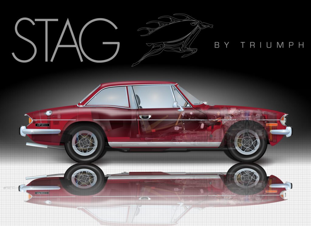 Triumph Stag - David Townsend Automotive Fine Art