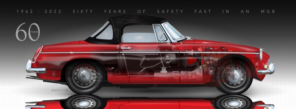 MGB 60th Anniversary Print - David Townsend Automotive Fine Art